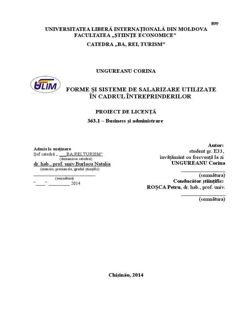 Sisteme de Salarizare | PDF