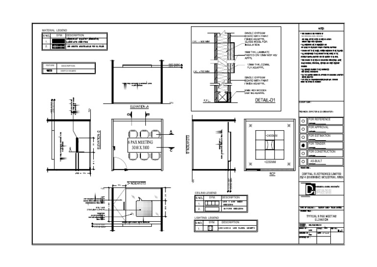 6 Pax Meeting Room Elevation-Model | PDF | Buildings And Structures ...