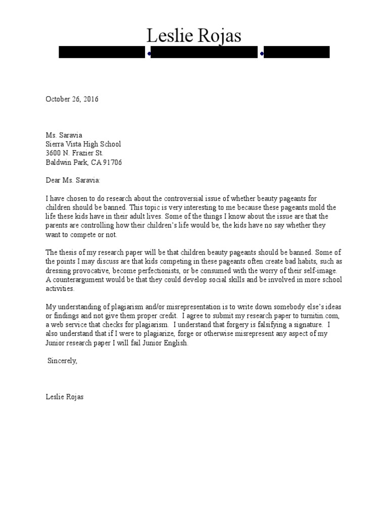 Letter of Intent Beauty Pageant | PDF | Social Science | Wellness