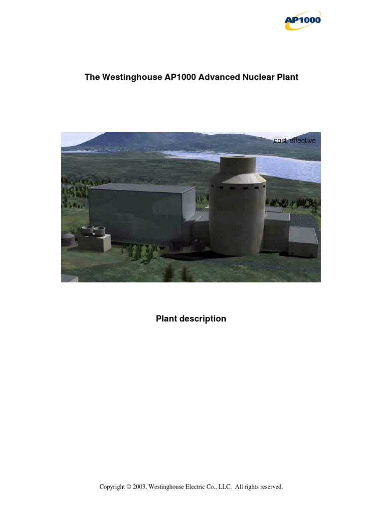 AP1000 Plant Description | Nuclear Reactor | Pressurized Water Reactor