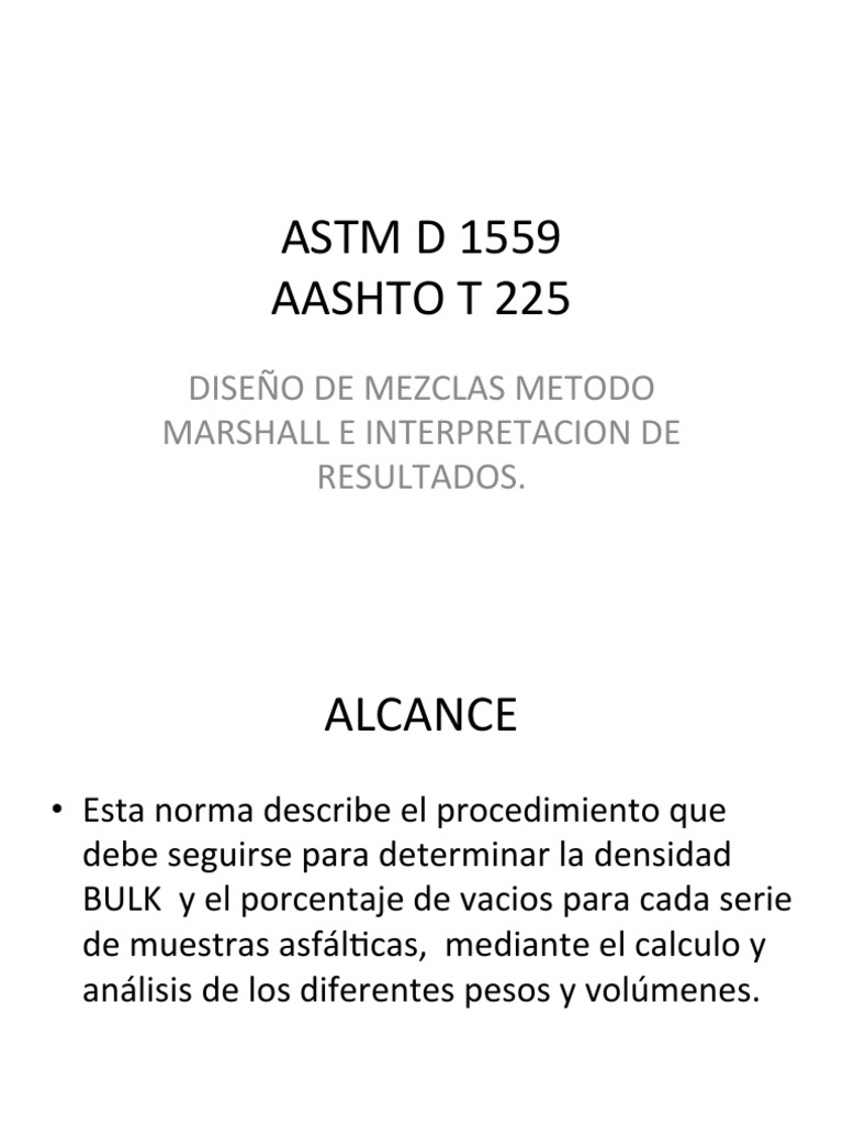 ASTM - D - 1559 Interpretacion de Resultados Mezclas Asfalticas | PDF ...