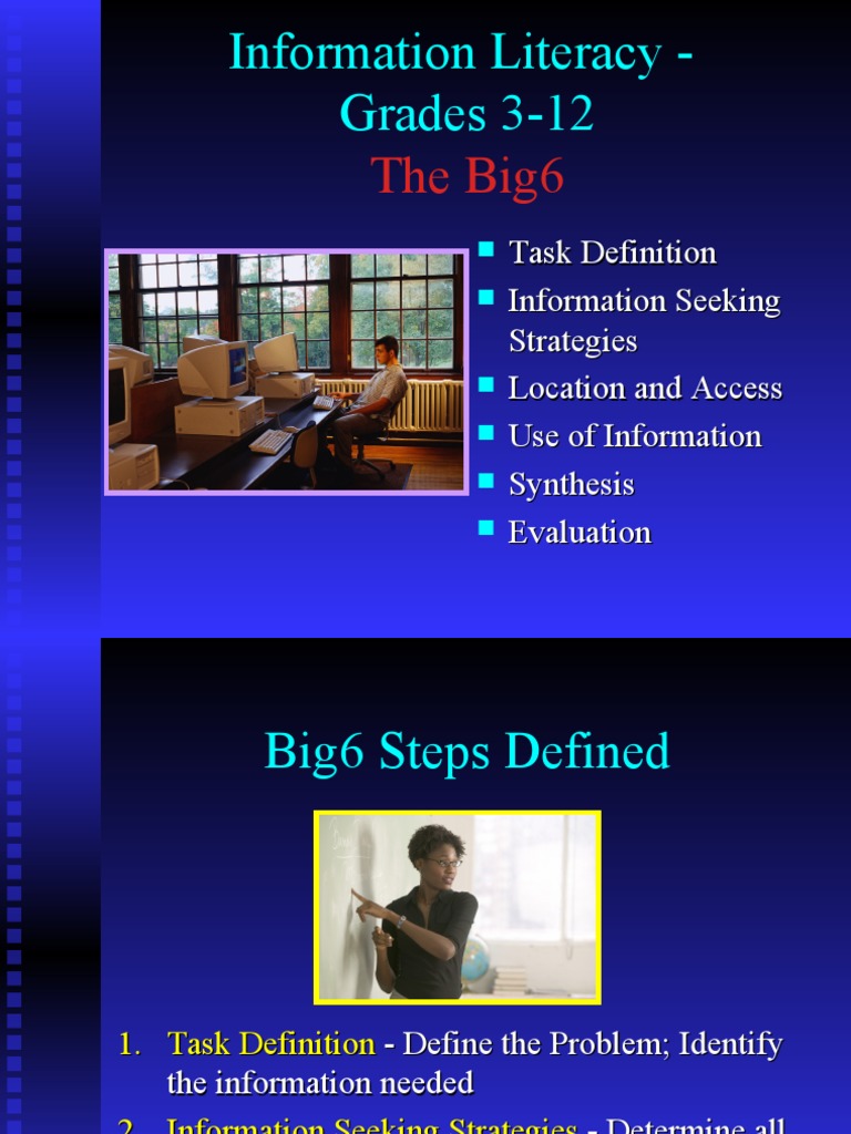 Information Literacy - Grades 3-12: The Big6 | PDF