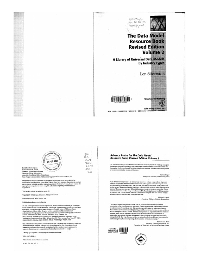 Silverstone - The Data Model Resource Book Volume 2 | PDF