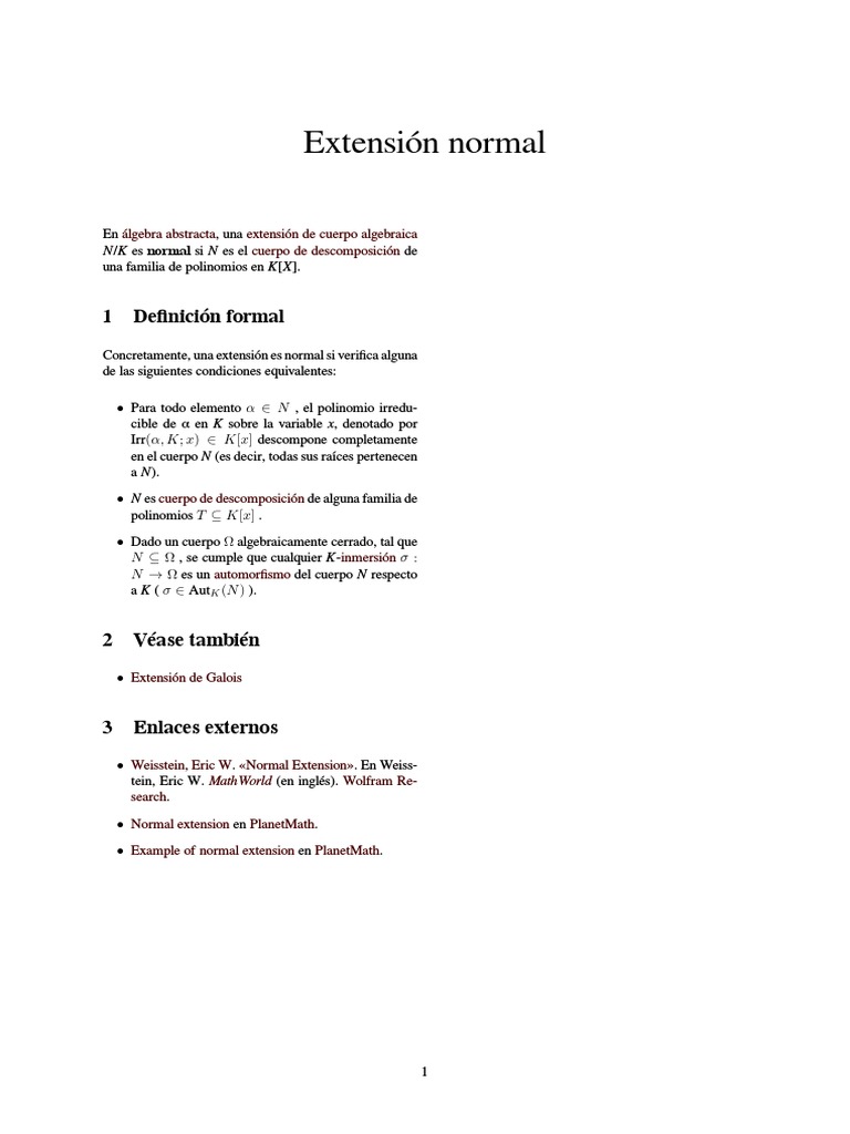 Extensión Normal | PDF