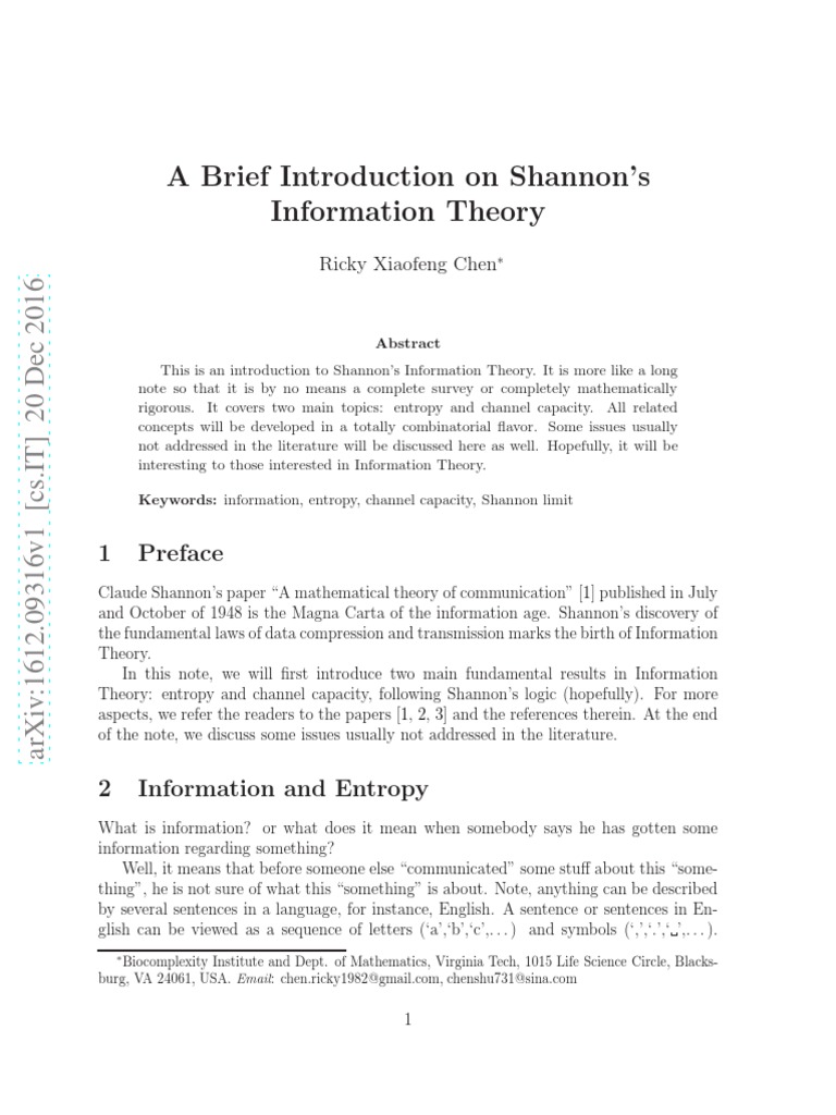 Shannon's Information Theory Explained: An Introduction to Entropy and ...