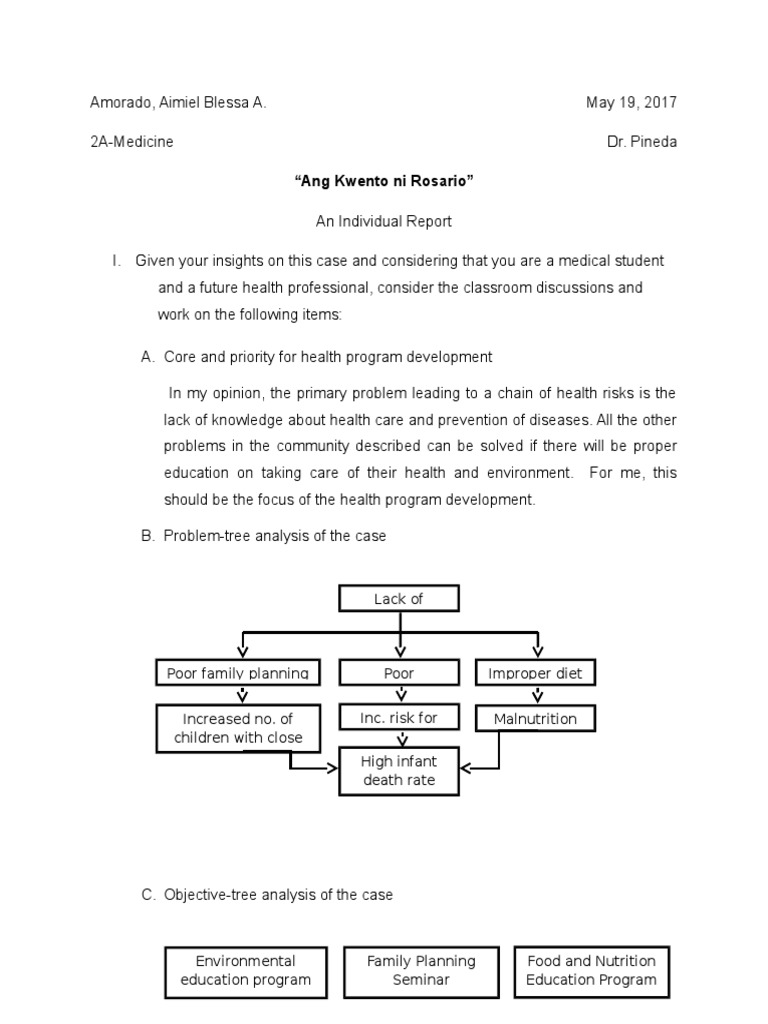 Ang Kwento Ni Rosario Amorado | PDF | Public Health | Health Sciences