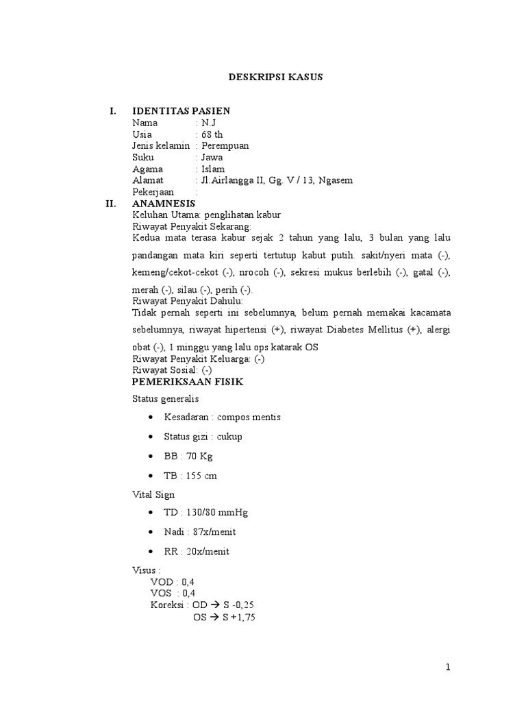 CASE REPORT - Presbiopia, Hipermetropia, Miopia | PDF