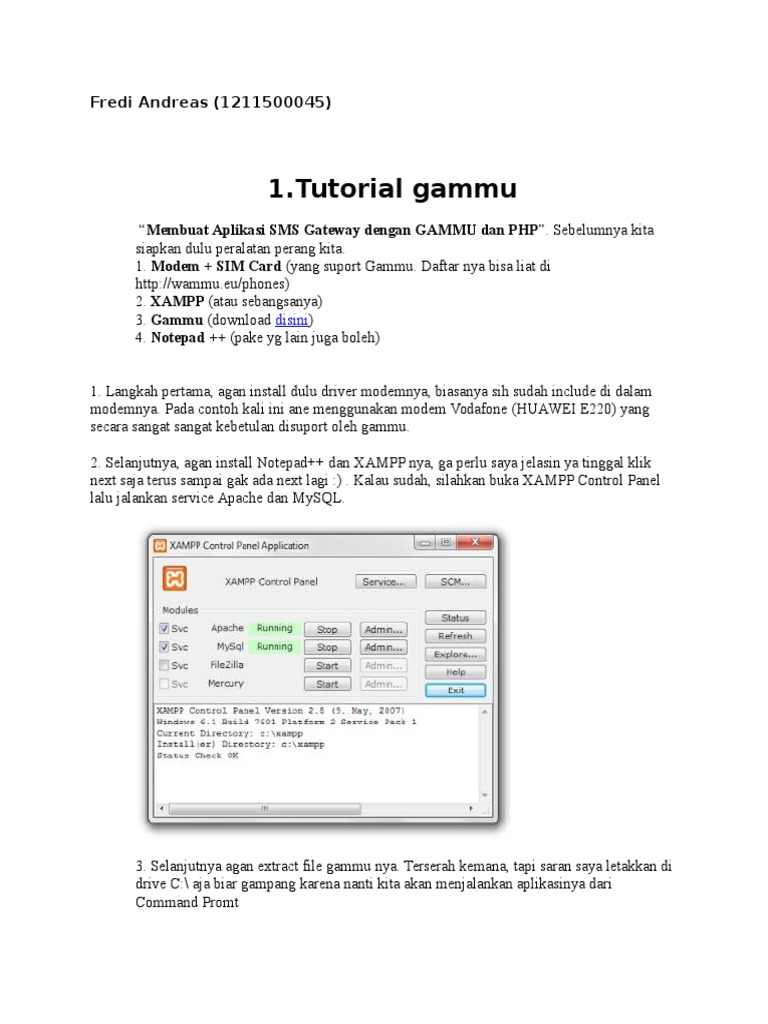 1.1 Tutorial Gammu | PDF
