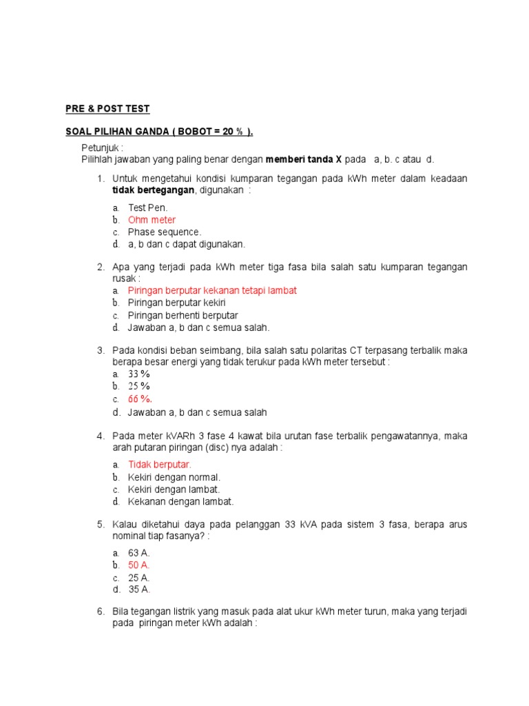 Pre & Post Test App | PDF