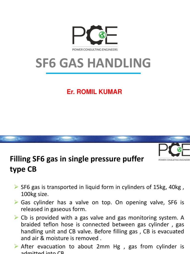 CC PPT CB SF6 Gas Handling | PDF | Hvac | Electric Heating