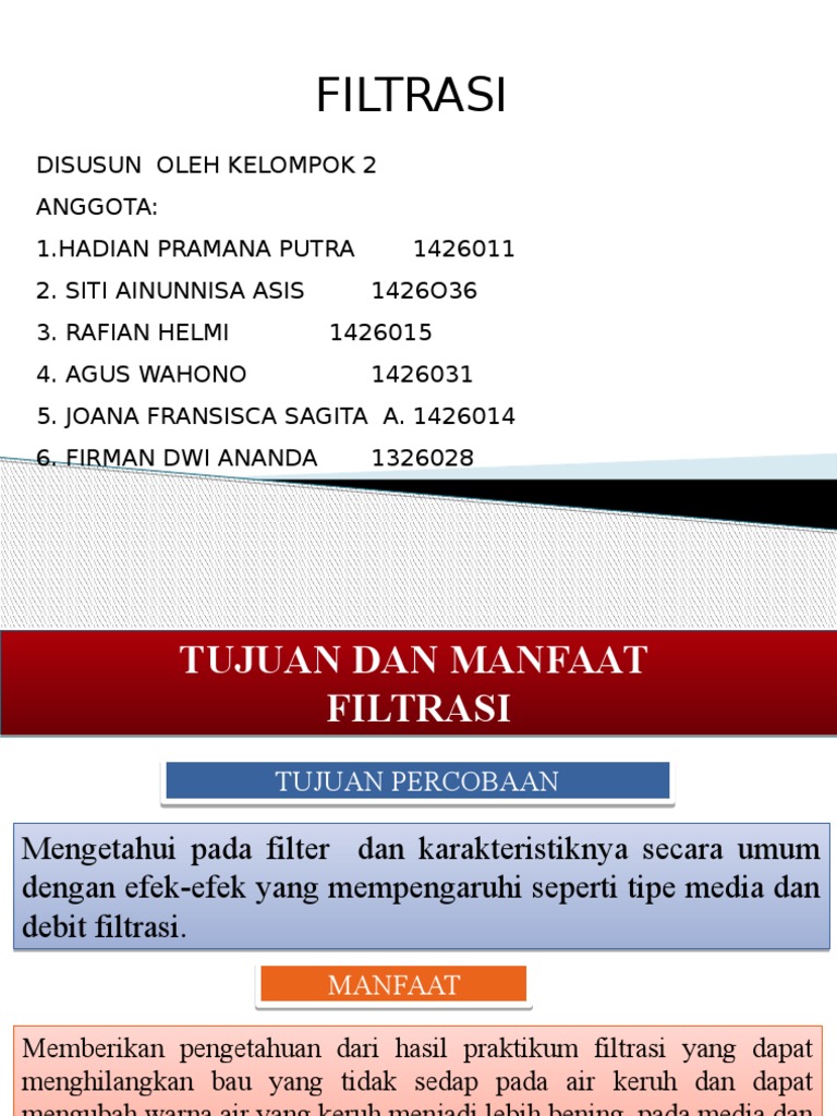 Filtrasi (Recovered) | PDF