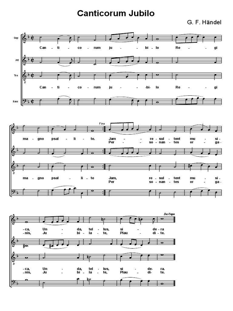 Canticorum Handel Lyrics PDF | PDF