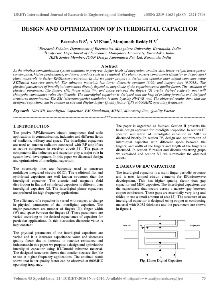 IDC OPTIMIZATION | PDF | Capacitor | Capacitance