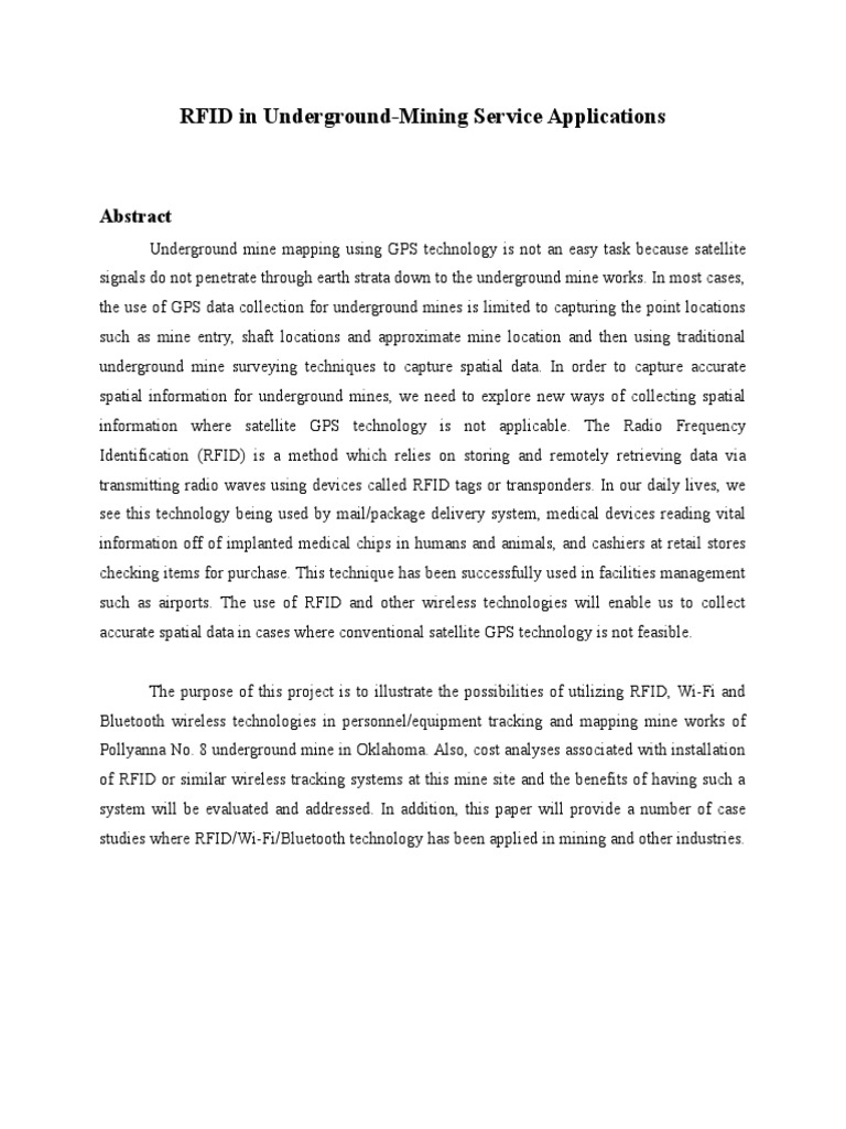 81.RFID in Underground | PDF | Radio Frequency Identification ...