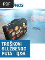 Uredba o Naknadama Troskova Za Sluzbena Putovanja - Ispravan Tekst 1 | PDF