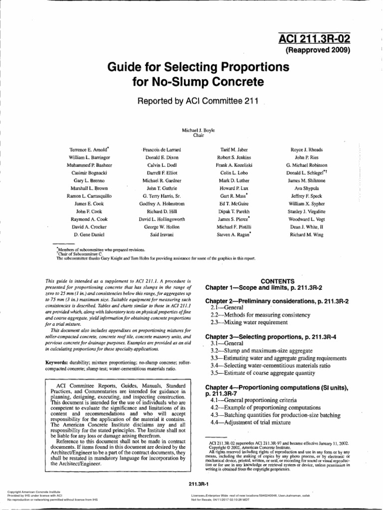 Aci 211.3R | Download Free PDF | Prestressed Concrete | Construction ...