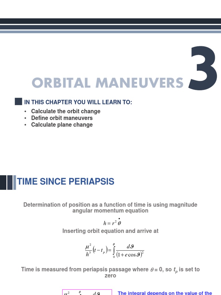 Lecture 03 | PDF | Orbit | Apsis