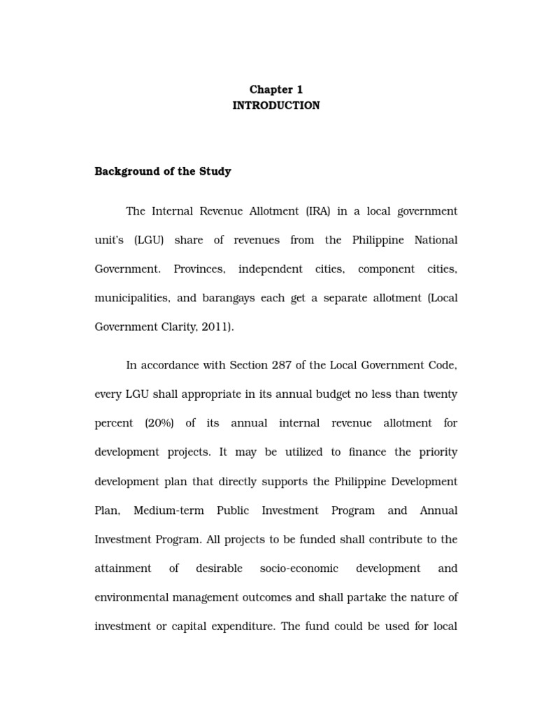 Utilization of 20% Barangay Development Fund | Environmental Resource ...