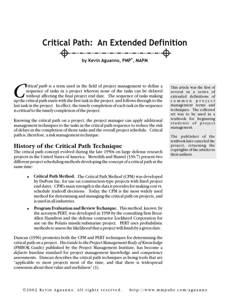 CPM Definition | Download Free PDF | Project Management | Product ...