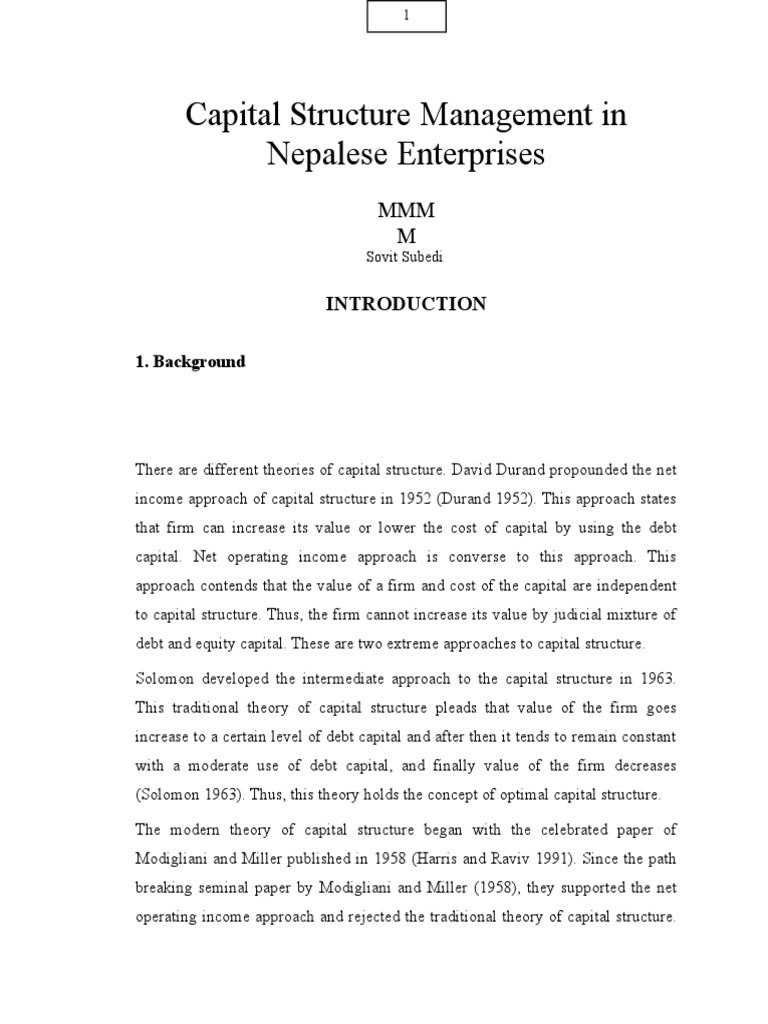 Latest Capital Structure Management | PDF | Capital Structure | Cost Of ...