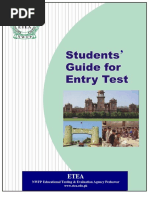 BUITEMS Entry Test Sample Paper NAT IA | PDF | Travel Visa | Quran