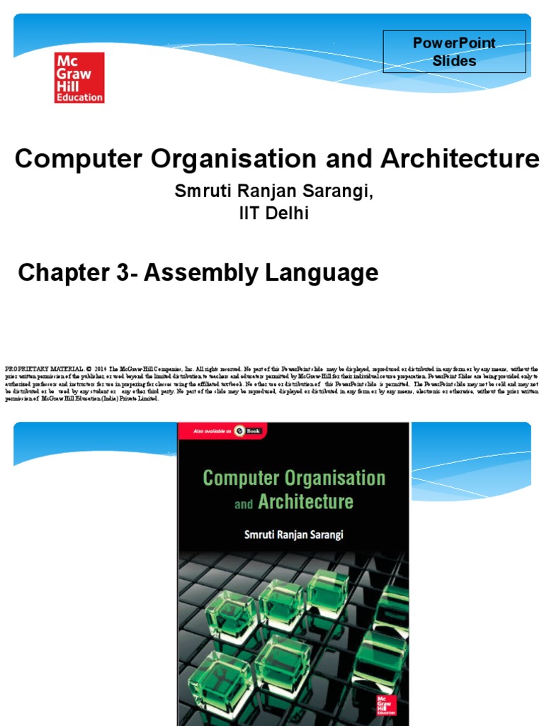 Chapter 03 Assembly Language 2 Instruction Set Assembly Language