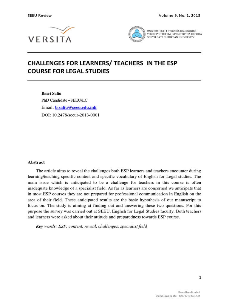 For Reflection, ESP 1 | PDF | Teachers | Expert