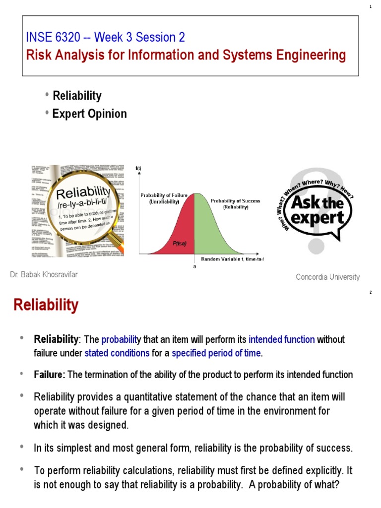 Reliability Analysis Fundamentals: Distributions, Functions, and Block Diagram Techniques | PDF ...
