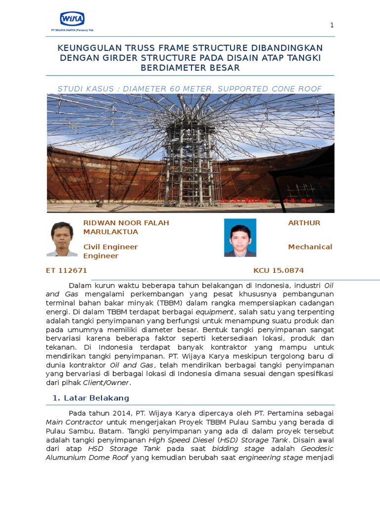 Truss Rafter Tank Cone Roof | PDF