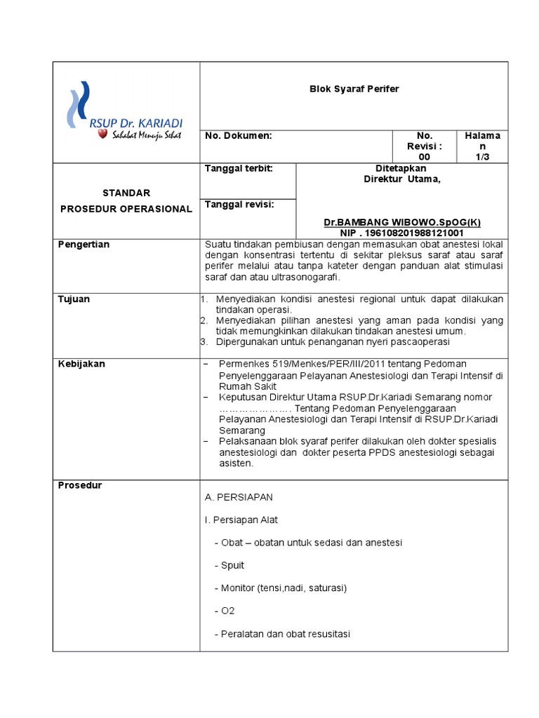 G. SOP Blok Perifer Rev | PDF