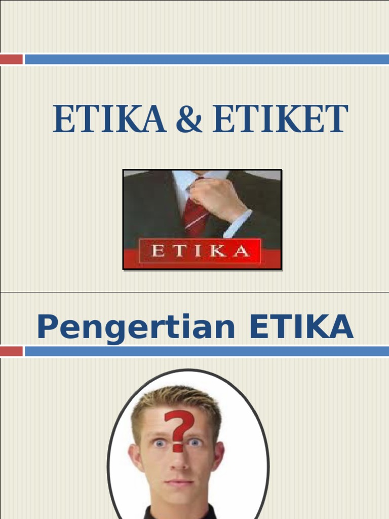 Etika Etiket | PDF