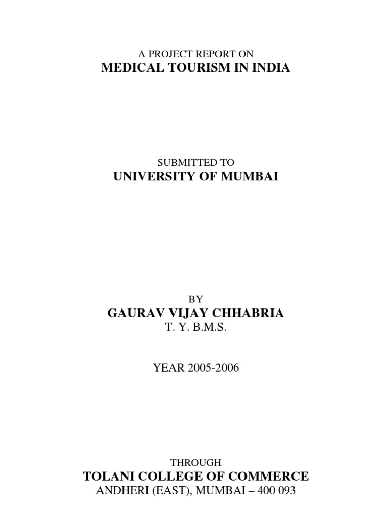 Medical Tourism in India | PDF | Ayurveda | Health Care