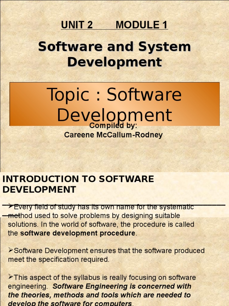 Lesson 1 Software Development | PDF | User Interface | Risk Management