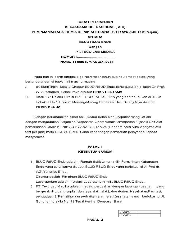 Kso PT Teko Lab Medika | PDF