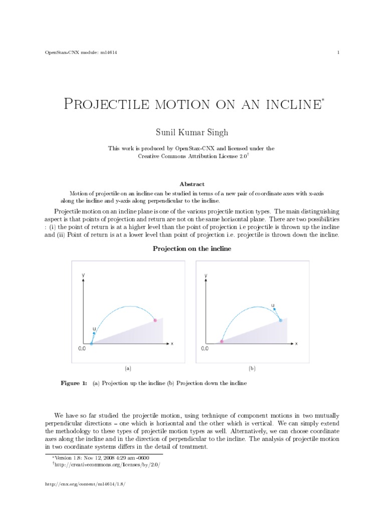Projectile Motion on an Incline 8 | Sine | Angle