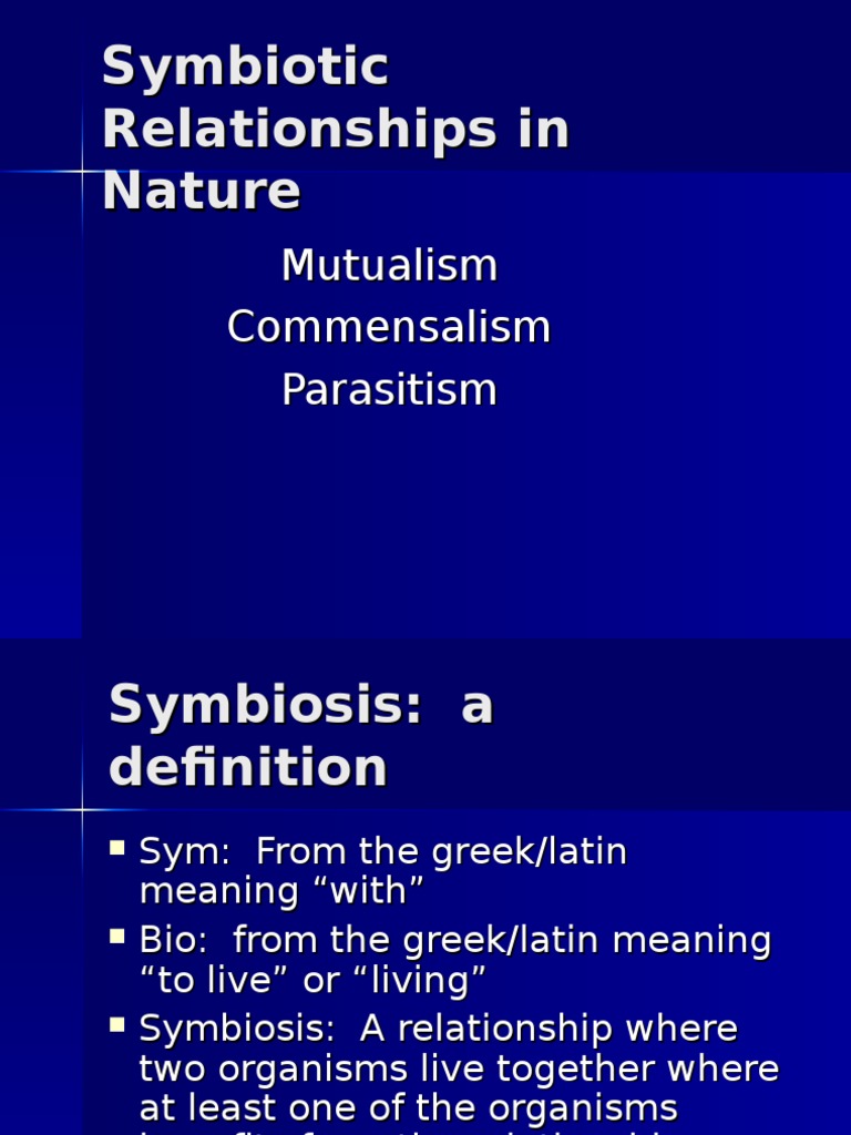 Symbiotic Relationships in Nature | PDF | Symbiosis | Botany