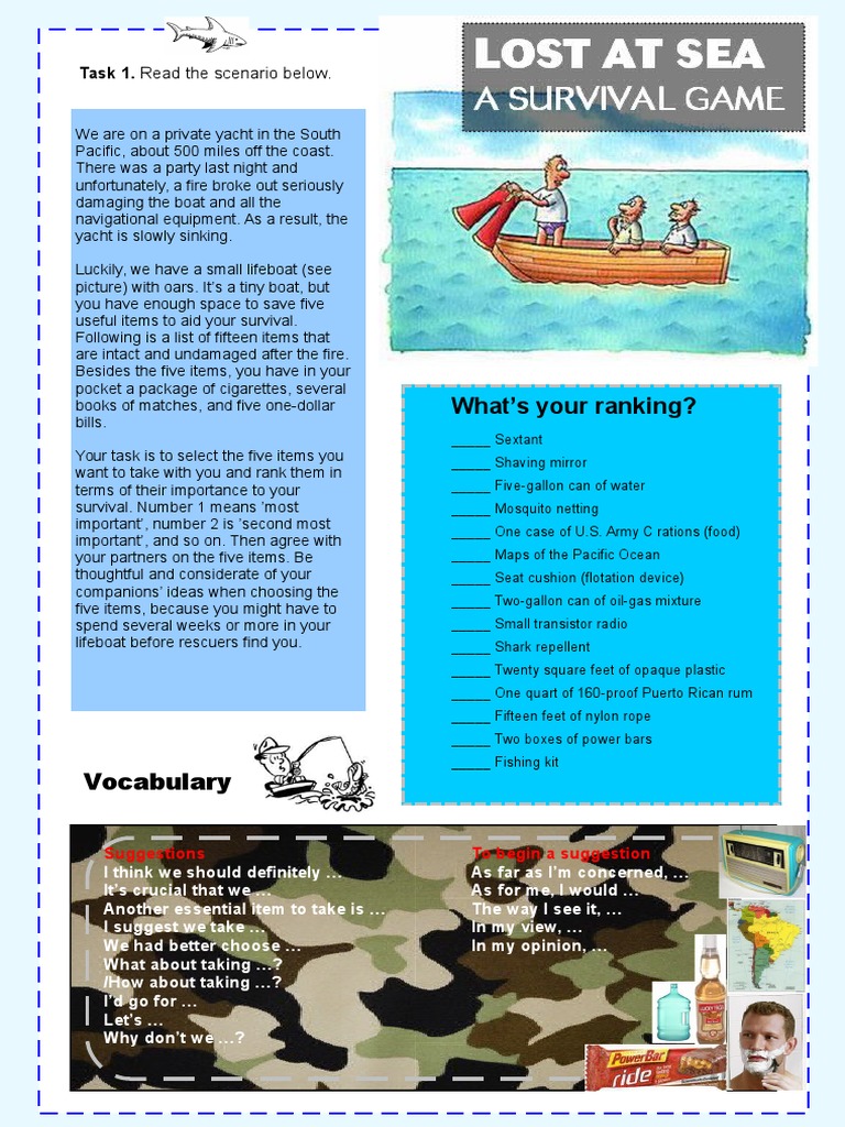 Lost at Sea Survival Ranking Exercise | PDF | Nature