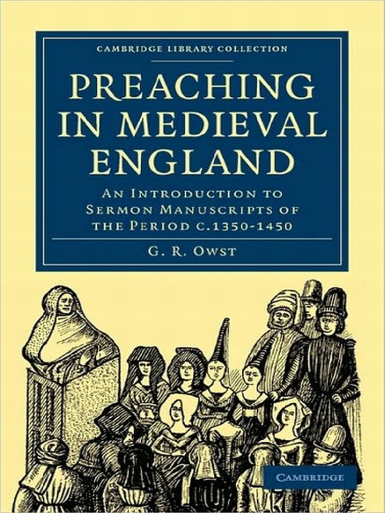 G. R. Owst Preaching in Medieval England An Introduction To Sermon ...
