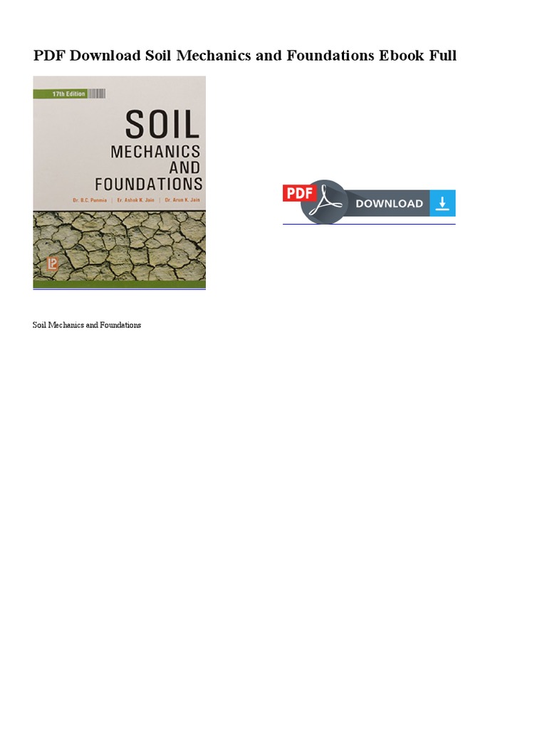 Soil Mechanics and Foundations | PDF | Soil Mechanics | Engineering