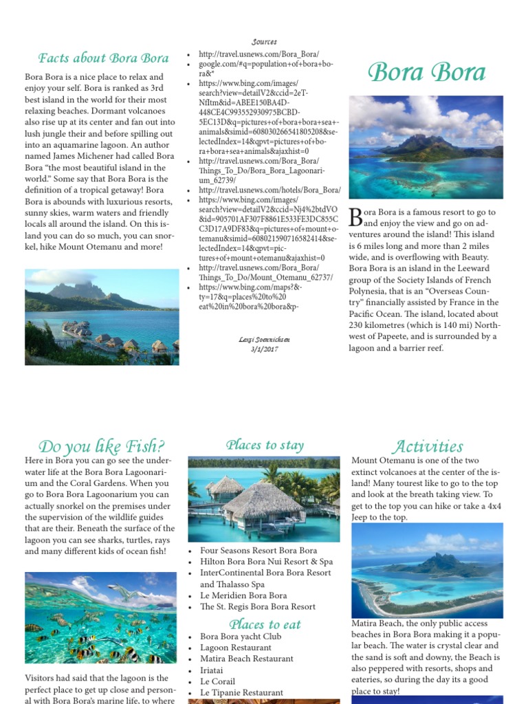 Brochure Project | PDF | Oceanography | Tourism And Leisure