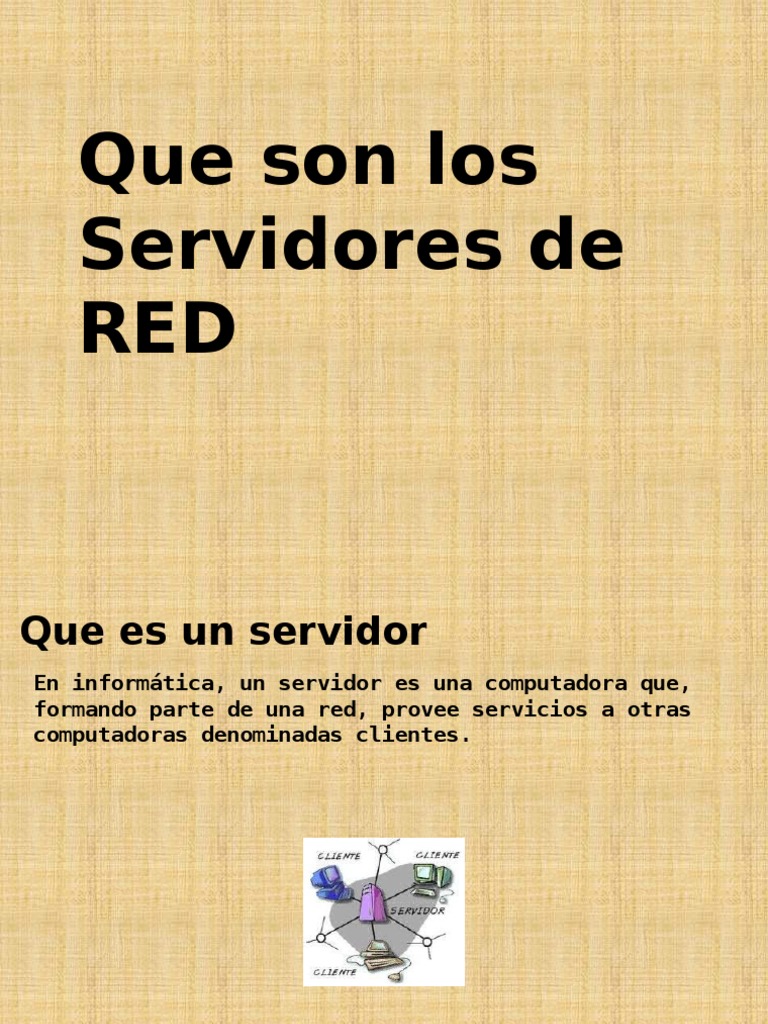 Que Es Un Servidor de RED | PDF | Servidor (Computación) | Red de ...