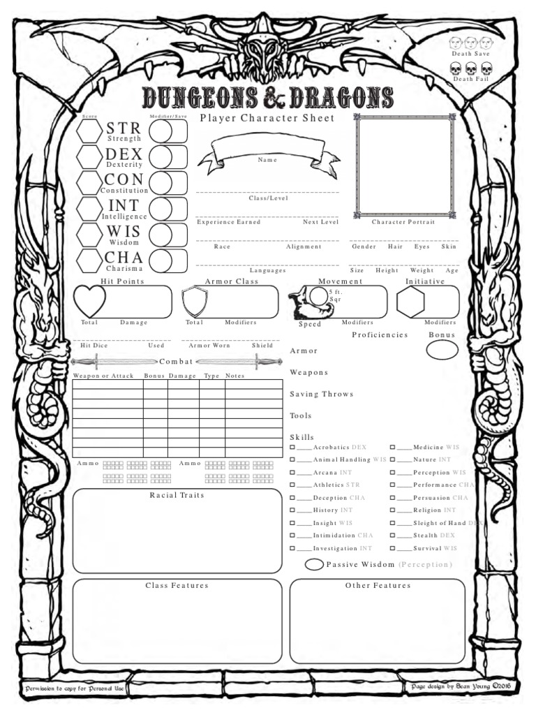 Old School 5E D&D Character and Spell Sheet (Form) - 1 | Download Free ...