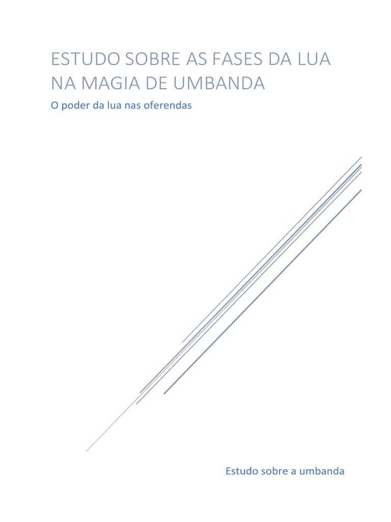 A Influencia Da Lua Nos Trabalhos de Umbanda | PDF | Lua | Terra
