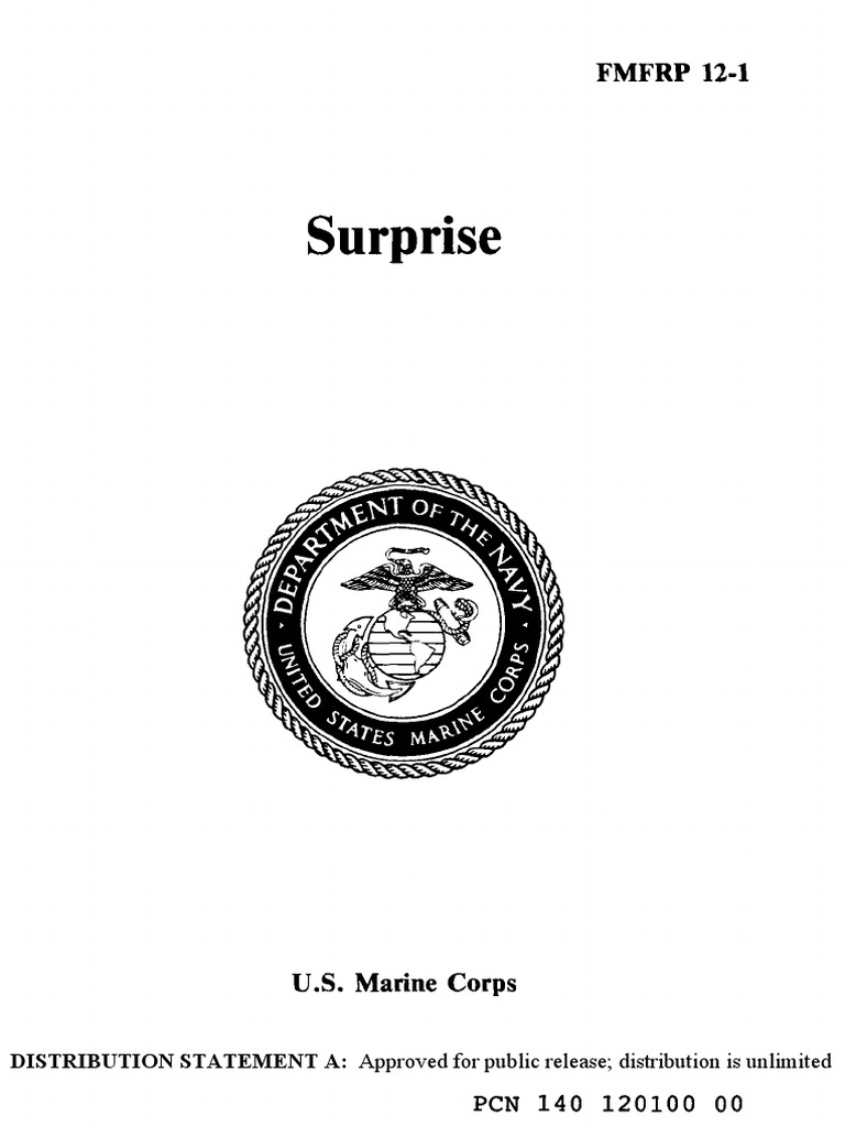 FMFRP 12-1 Surprise PDF | PDF | Flanking Maneuver | Maneuver Warfare