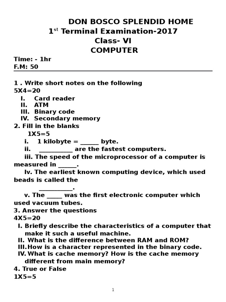 Class6 Computer | PDF