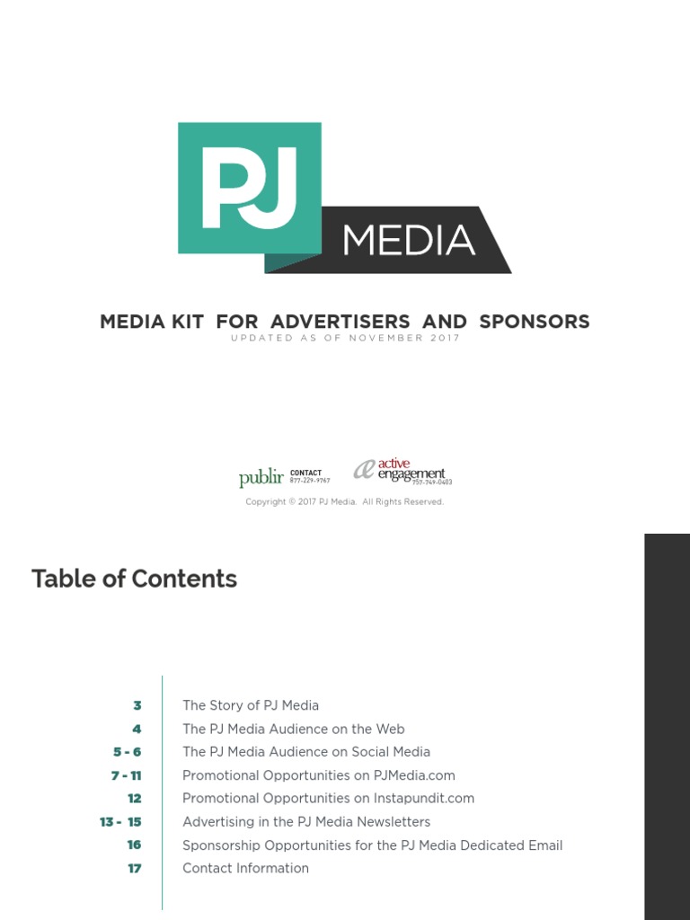 PJ Media's Media Kit For Advertisers and Sponsors | PDF | Advertising ...