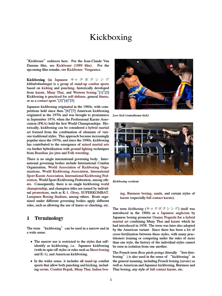 Kickboxing | PDF | Mixed Martial Arts Styles | Individual Sports