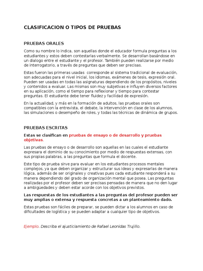 Exposicion de La Clasificacion de Pruebas | PDF | Ensayos | Maestros Exposicion de La Clasificacion de Pruebas | PDF | Ensayos | Maestros