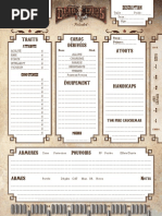 Deadlands D20 Character Sheet v1.3 (Color) | Combat | Military Equipment