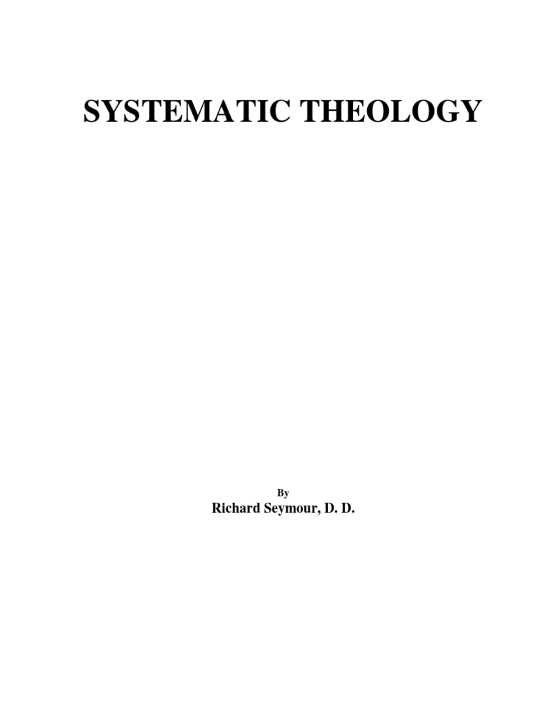 Systematic Theology | PDF | Salvation | Adam And Eve